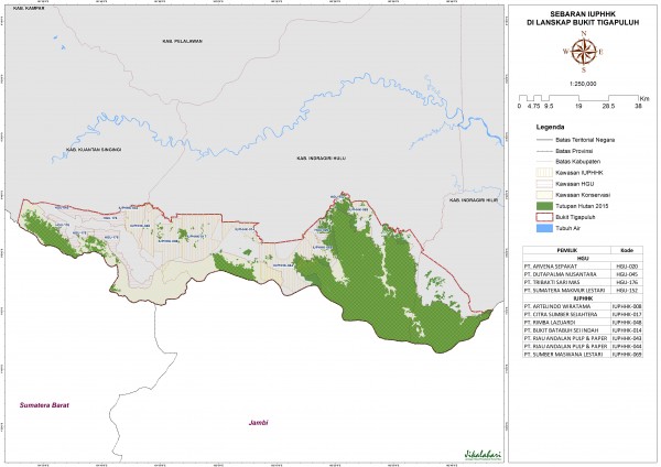 Peta Blok Kerja Bukit Tigapuluh – Jikalahari