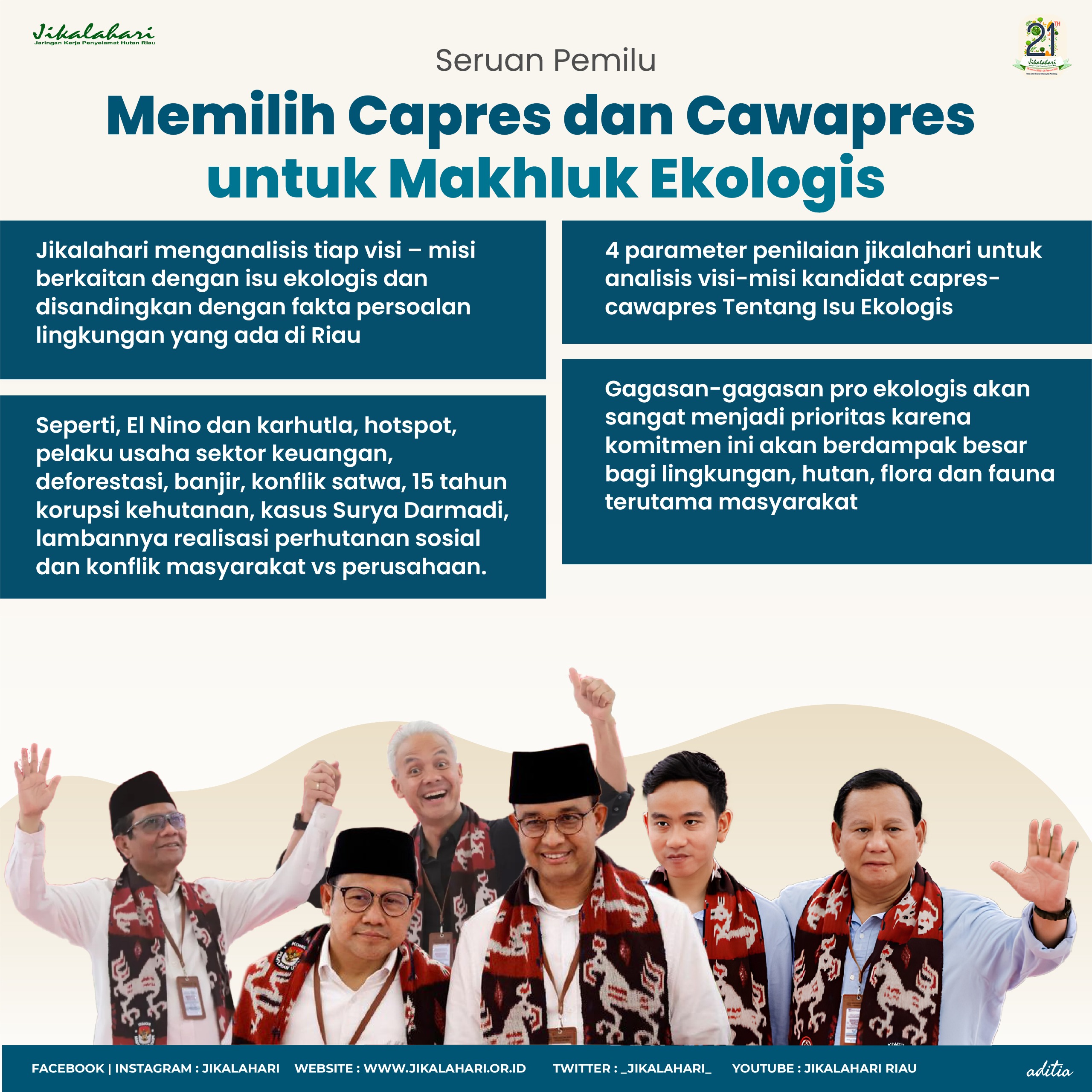 Seruan Pemilu;Memilih Capres dan Cawapres untuk Makhluk Ekologis ...