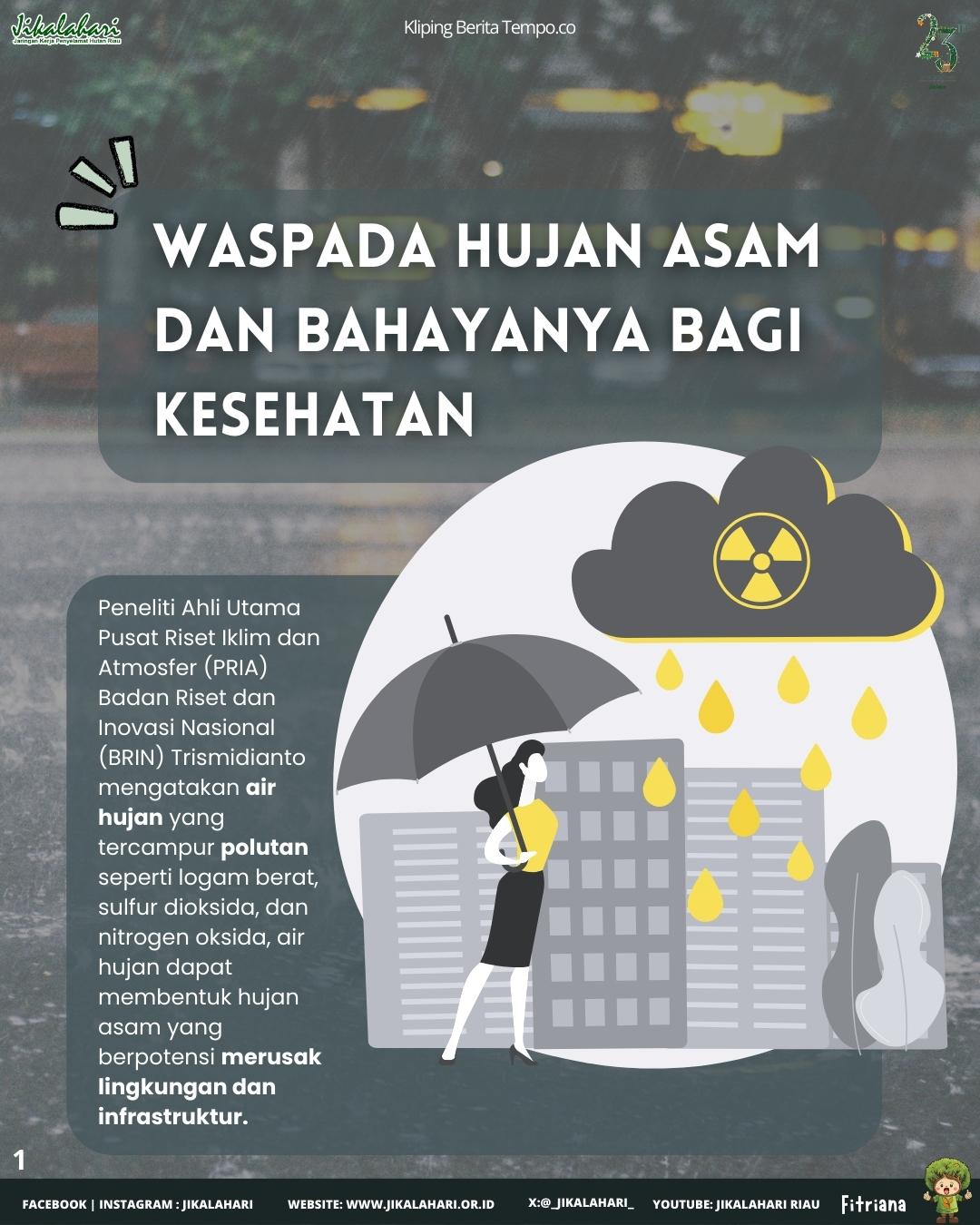 Waspada Hujan Asam dan Bahayanya Bagi Kesehatan – Jikalahari